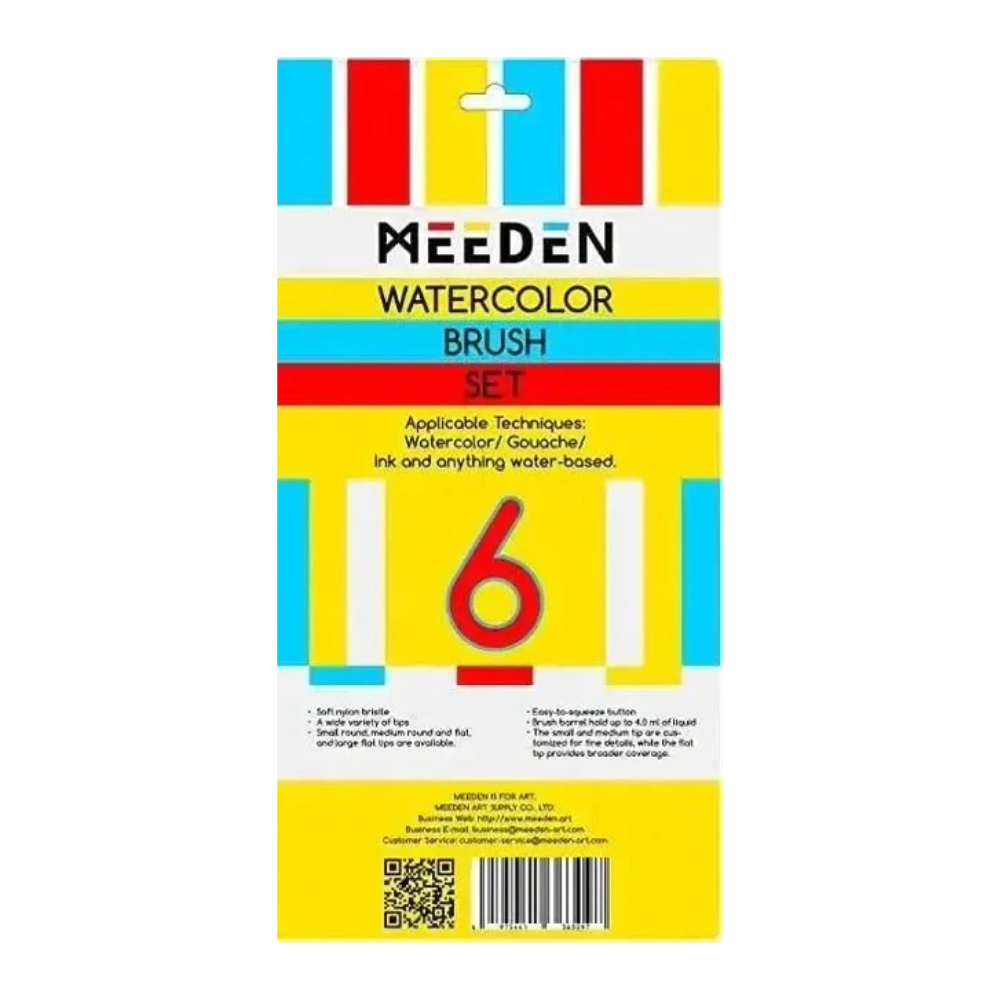 Meeden Watercolour Aqua Brush Set 6