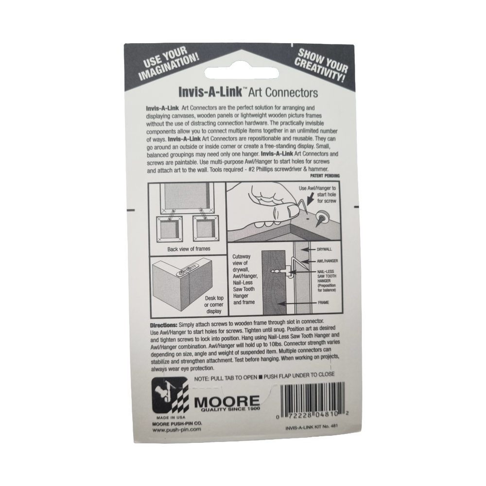 Moore Invisalink Canvas Art Connector Set CLEARANCE