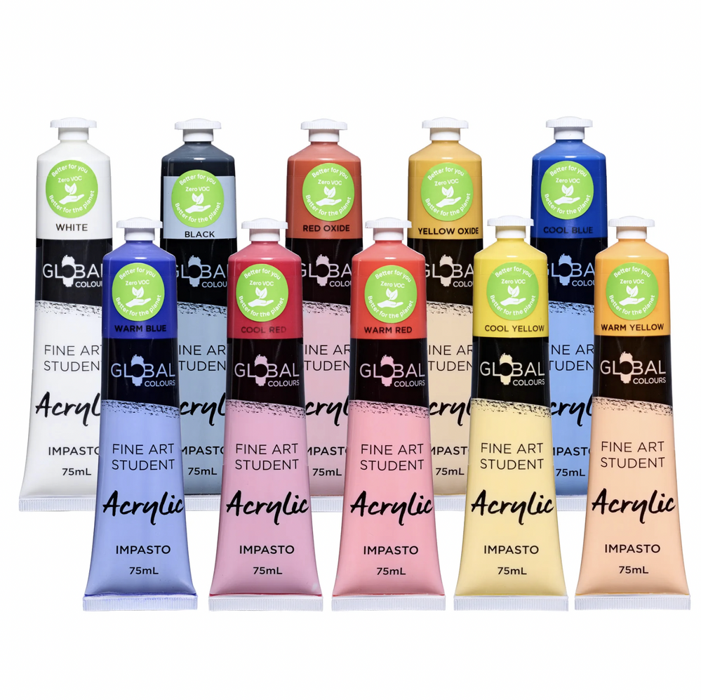Global Colours Student Acrylic Set 10 75ml