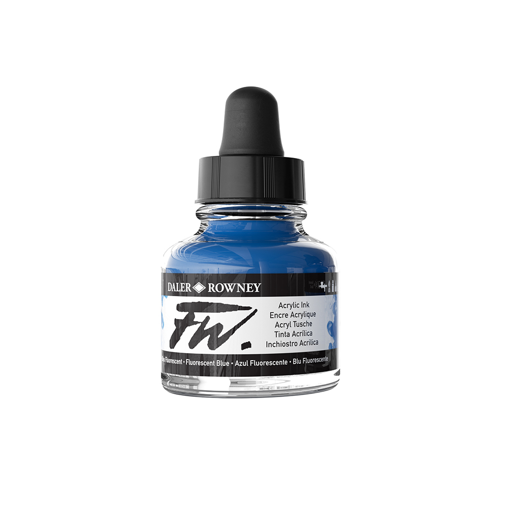 FW Acrylic Ink 29.5ml Fluorescent Blue