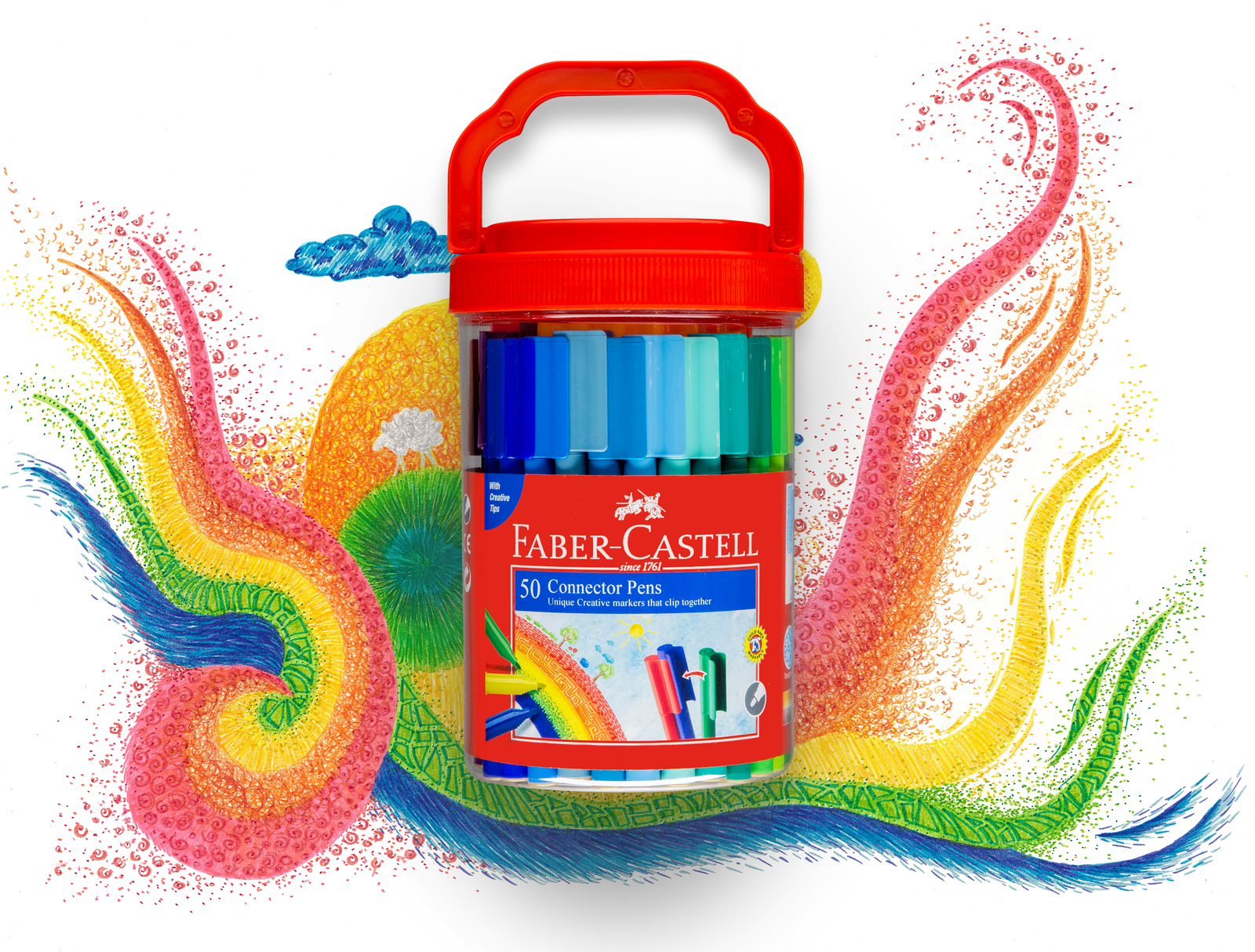 Faber Castell Connector Pen Bucket 50