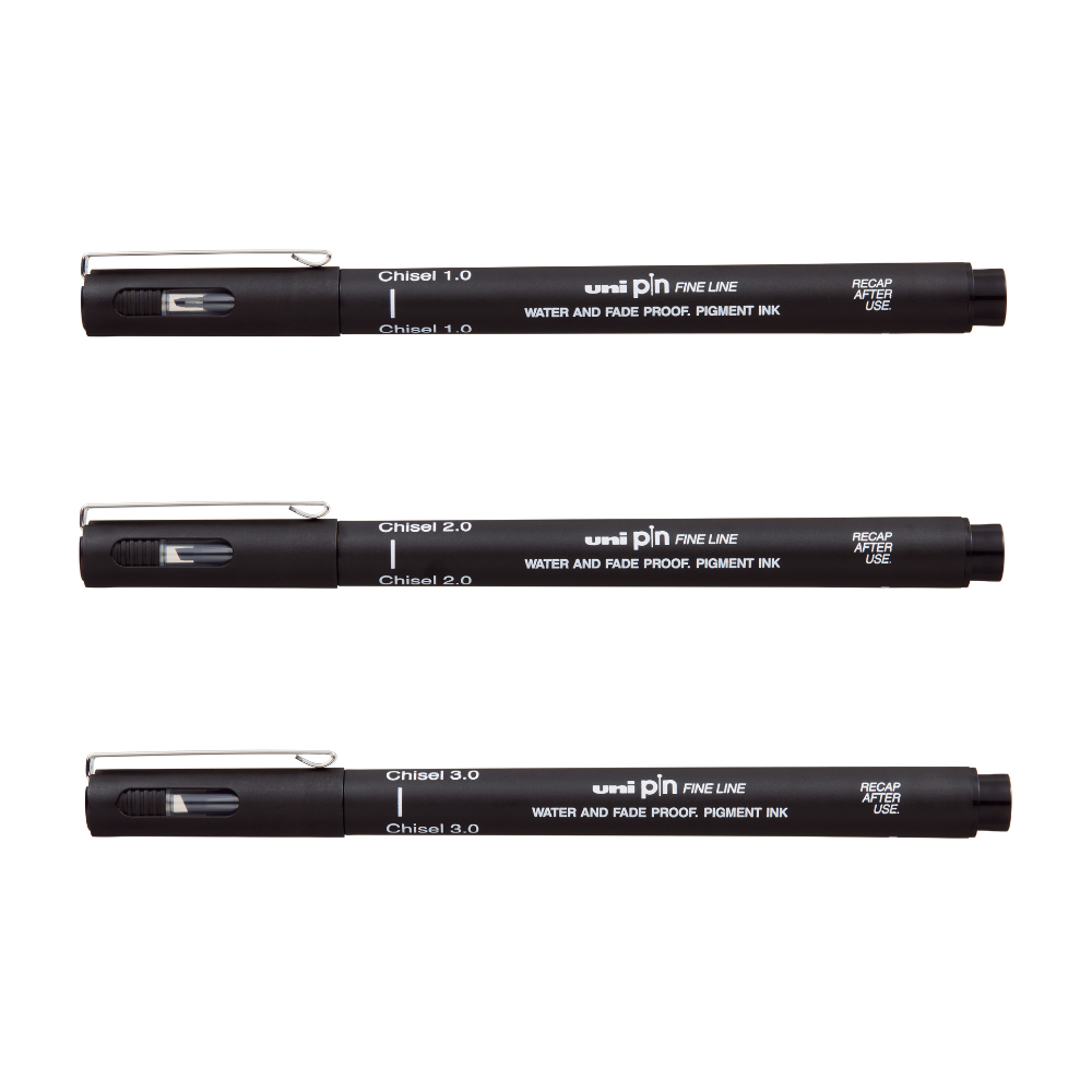 Uni Pin Chisel Tip Fineliners